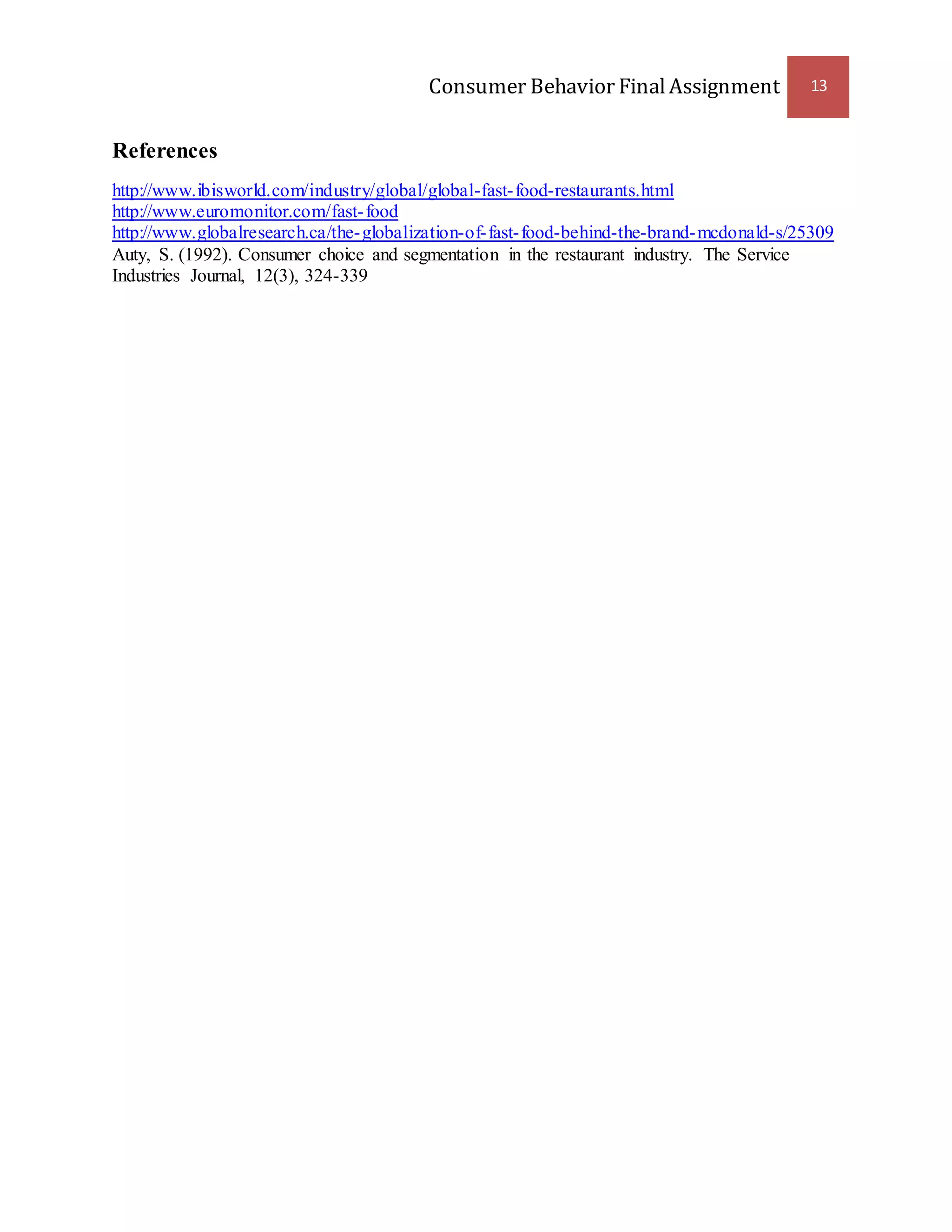 Consumer behavior | DOCX