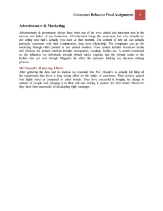 Consumer behavior | DOCX