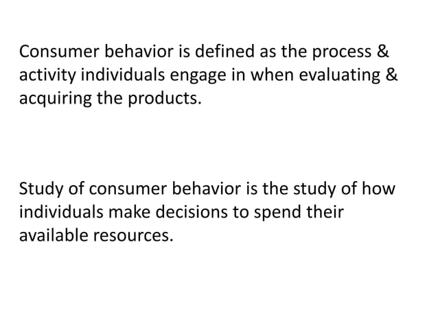 Consumer behavior | PPT