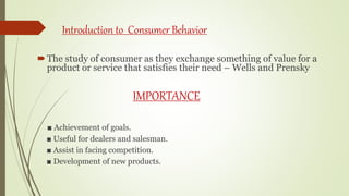 Consumer Behavior Ppt Pptx
