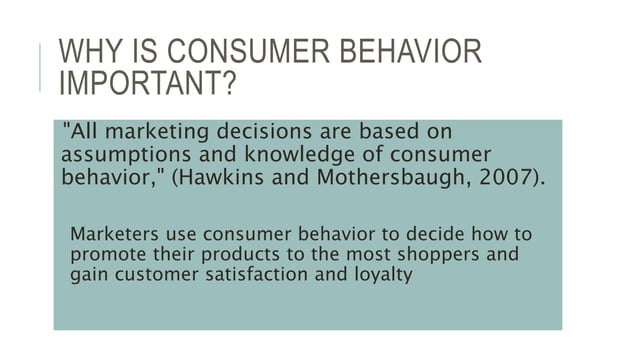 Consumer behavior | PPT