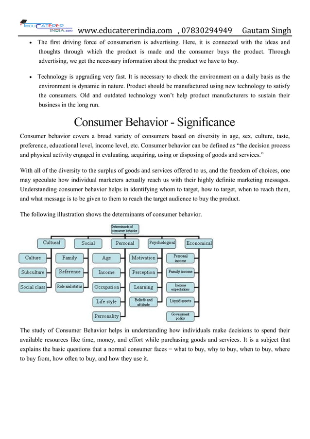 Consumer behavior | PDF