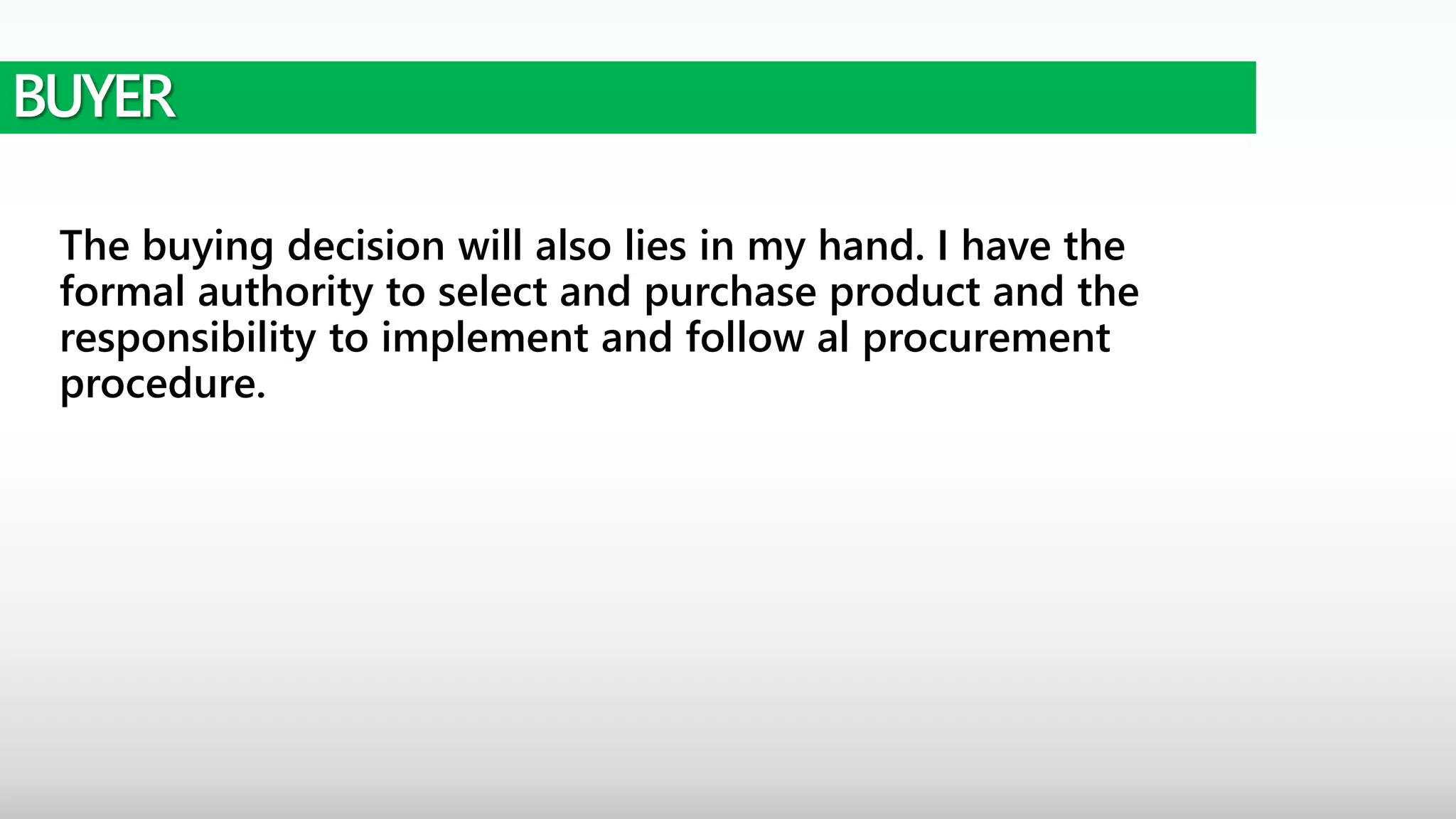 five roles in buying decision | PPTX
