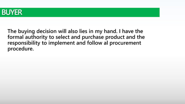 five roles in buying decision | PPT