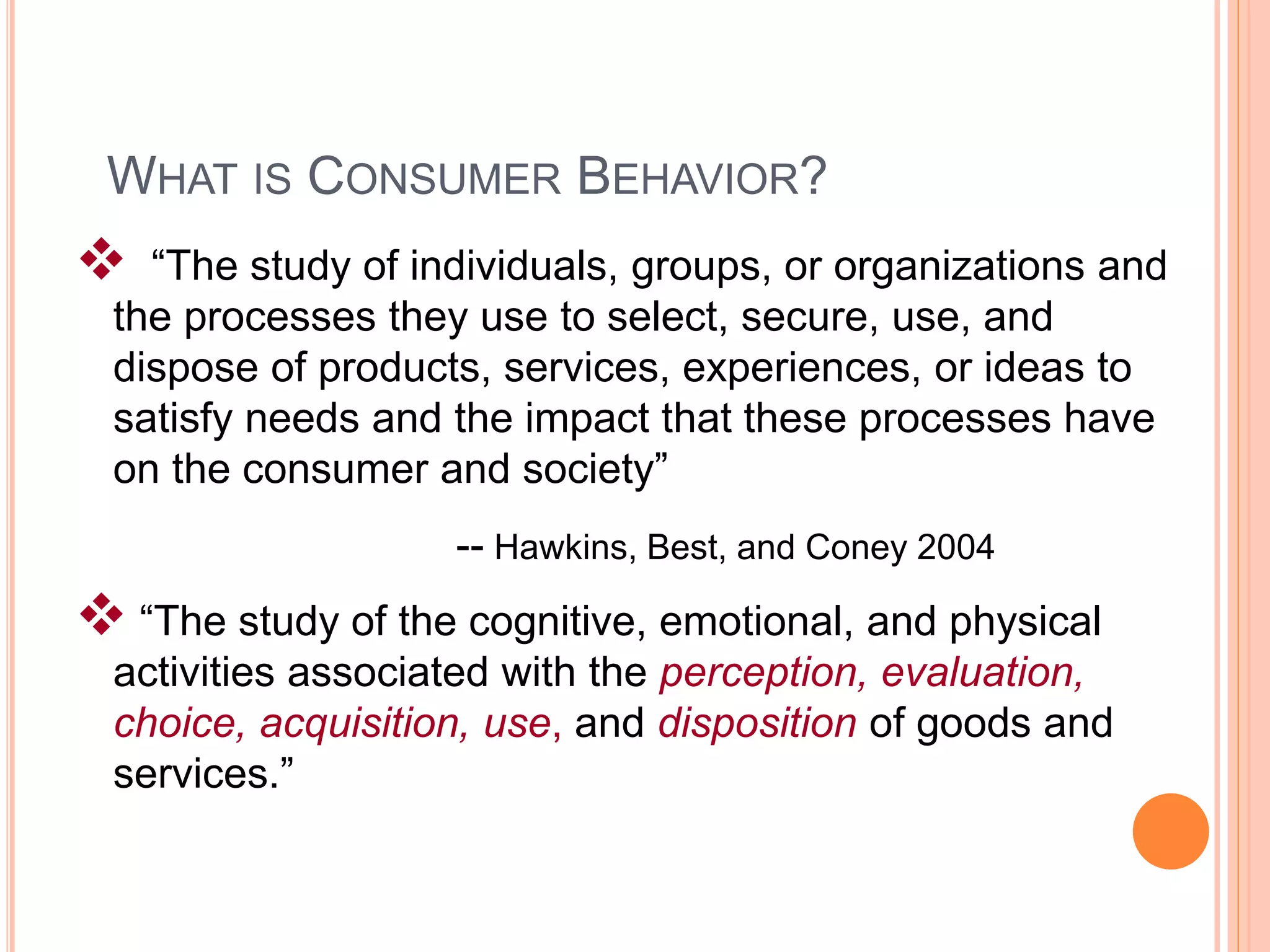 Consumer Behavior. | PPT