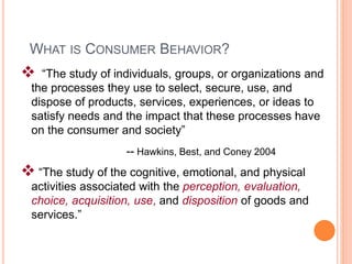 Consumer Behavior. | PPT