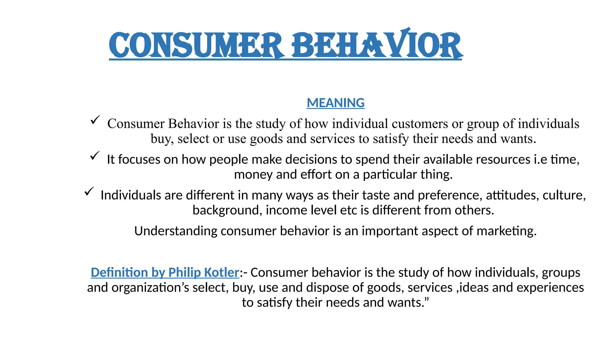 Consumer Behavior.pptx is all about what consumer consumes | PPTX