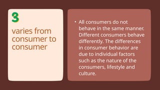 CONSUMER BEHAVIOR understanding consumers | PPTX