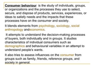 Consumer behavior and factors influencing consumer behavior | PPT