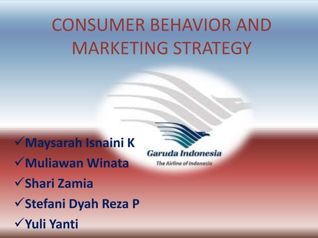 Consumer behavior and marketing strategy | PPTX