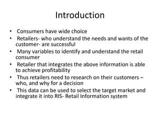 Consumer behavior and retail research | PPT