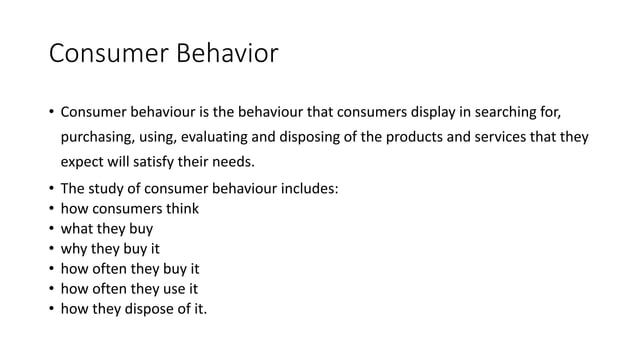 Consumer behavior Chapter 1 Introduction.pptx | Free Download