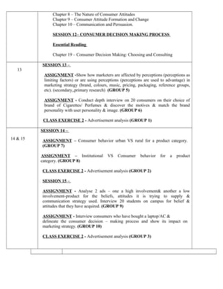 Consumer behavior course outline 2012 2013 final copy | PDF