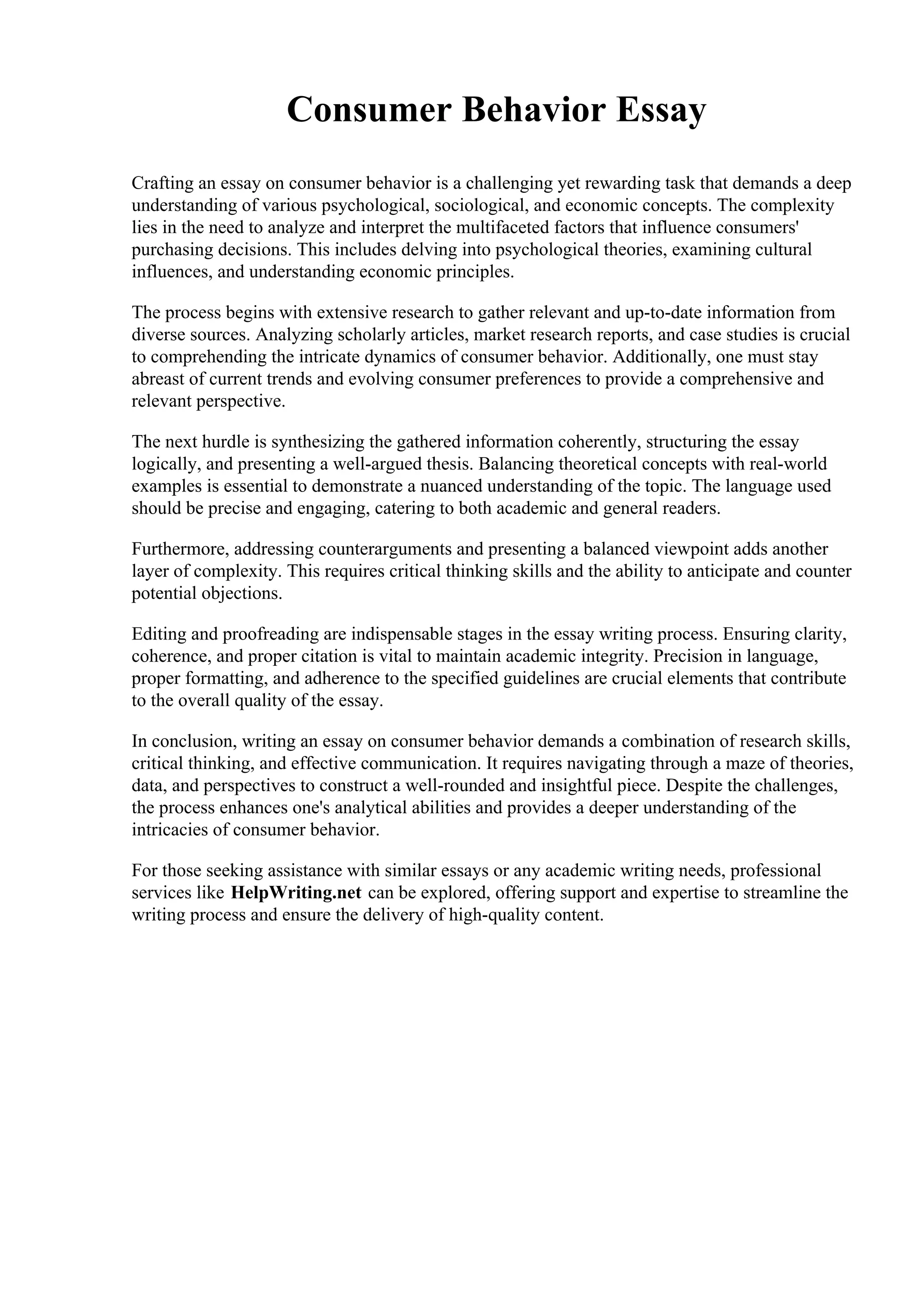 Consumer Behavior Essay.pdf