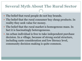 Consumer behavior in rural market | PPTX
