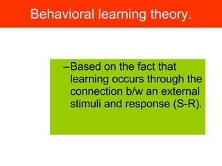 Consumer Behavior (Learning) | PPT