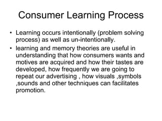 Consumer Behavior (Learning) | PPT