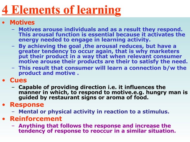 Consumer Behavior (Learning) | PPT