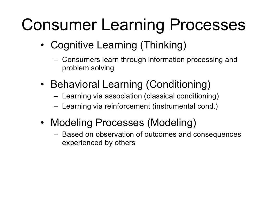 Consumer Behavior (Learning)