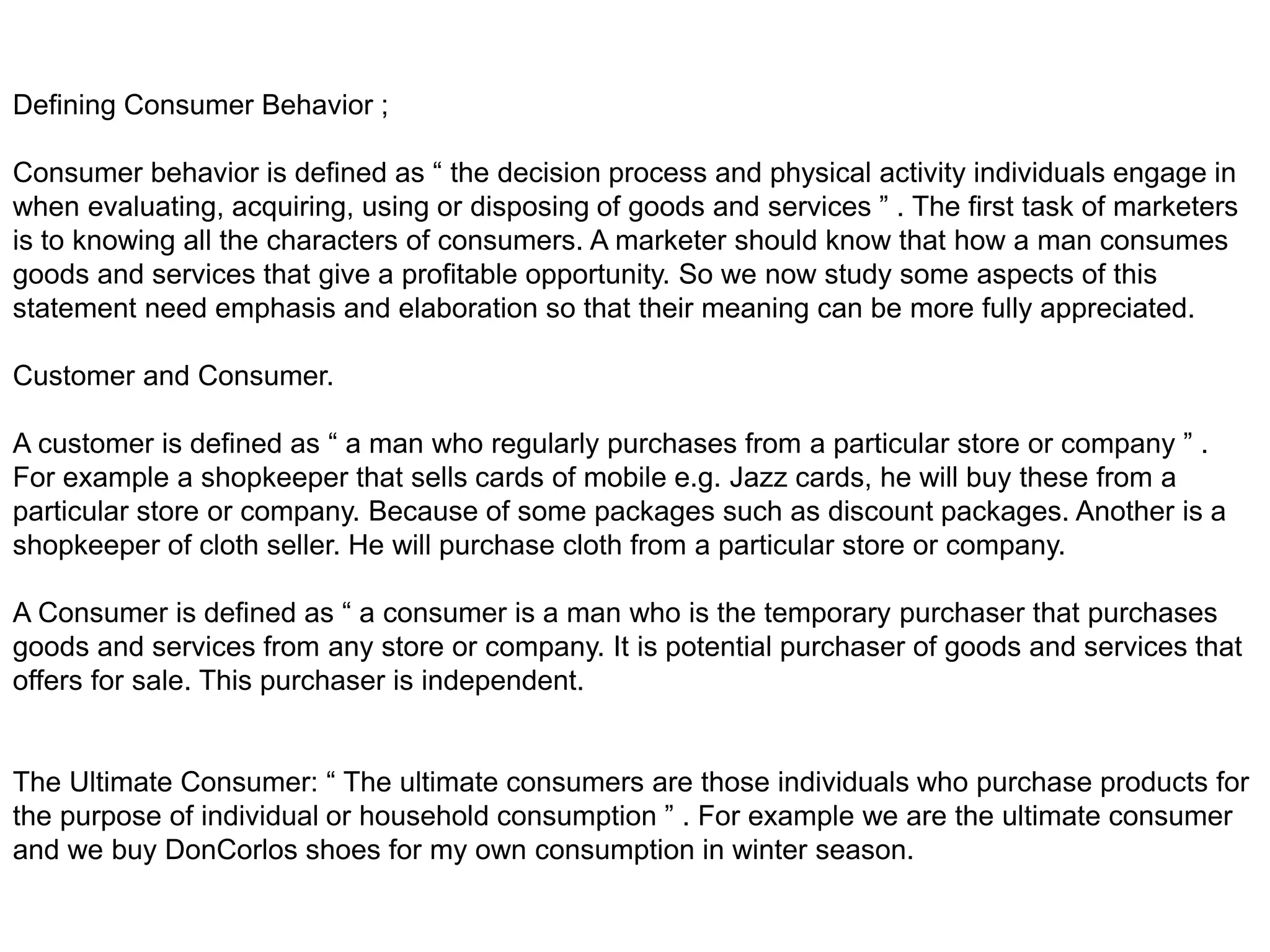 Consumer behavior lesson | PPT