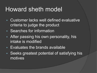 Consumer behavior models | PPTX