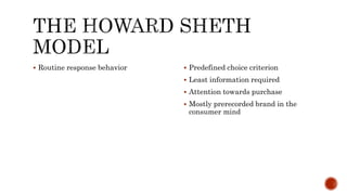 Consumer behavior models | PPTX