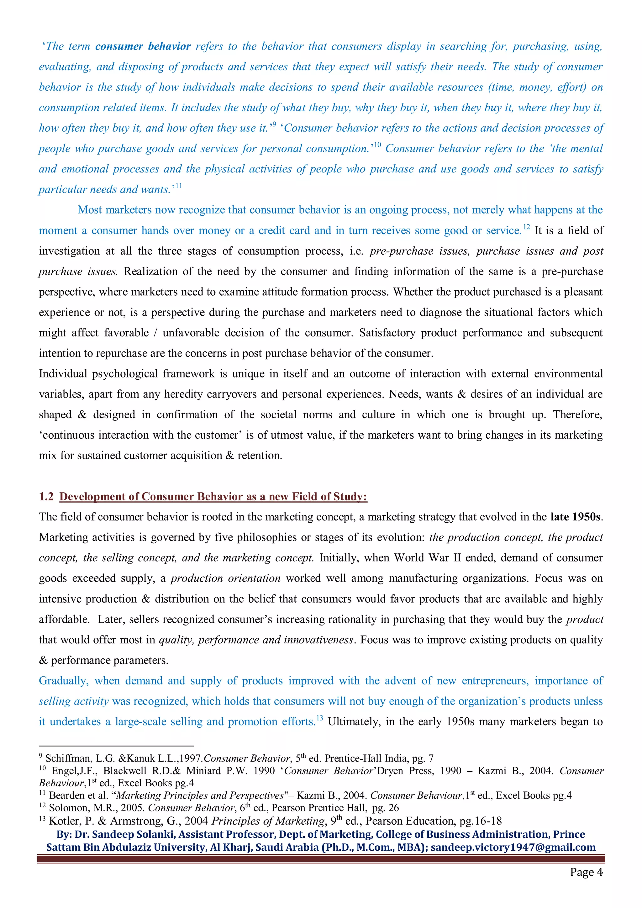 Consumer Behavior Models | PDF