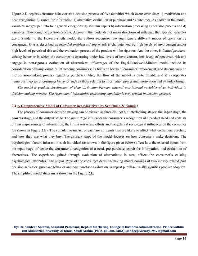 Consumer Behavior Models | PDF