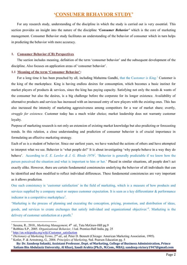 Consumer Behavior Models | PDF