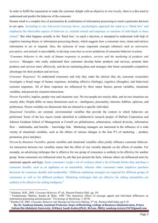 Consumer Behavior Models | PDF