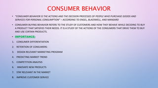 Consumer Behavior Model used for business .pptx