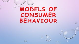 Consumer Behavior Model used for business .pptx