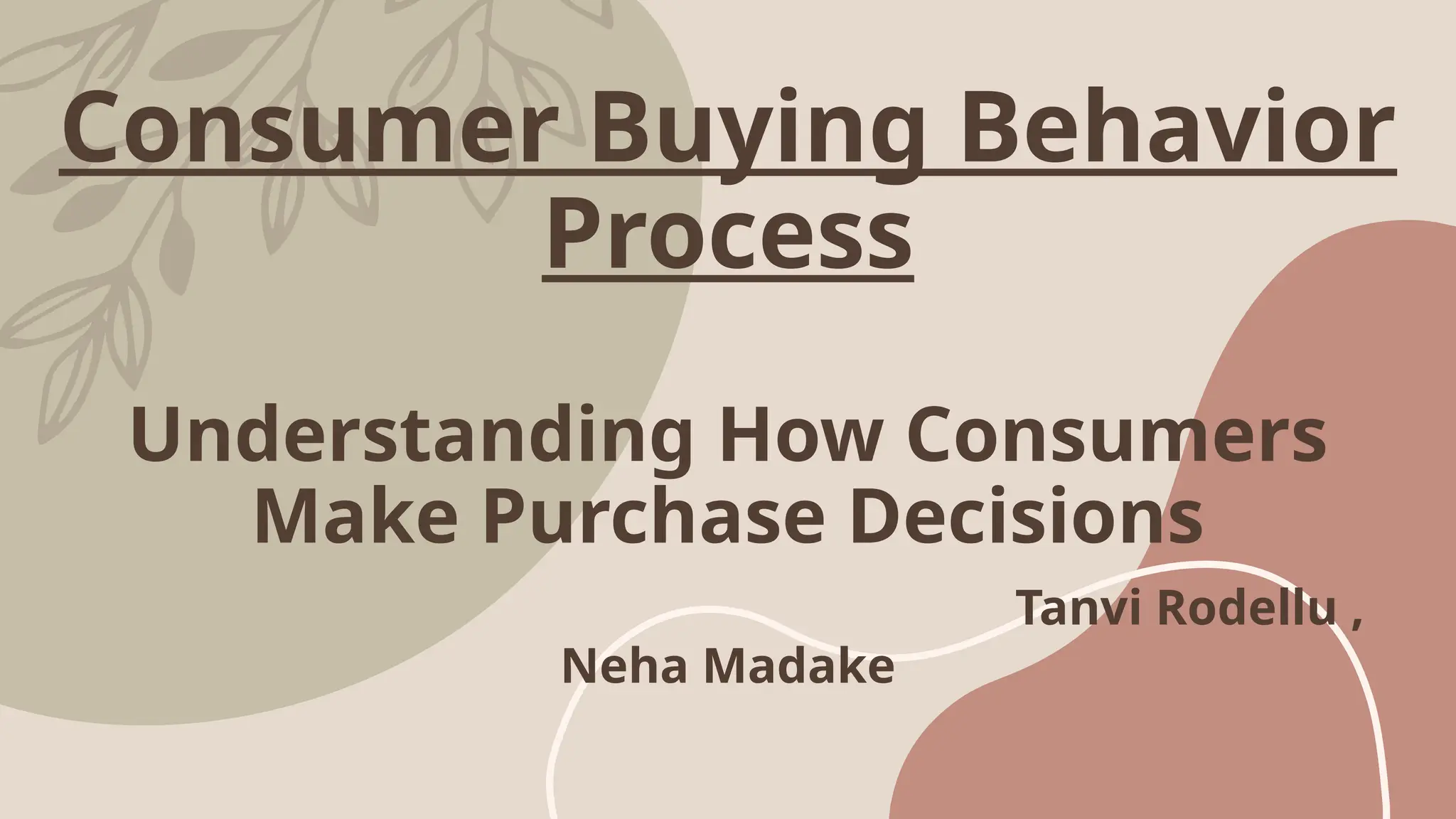 Consumer behavior ppt of BOM presentation | PPT