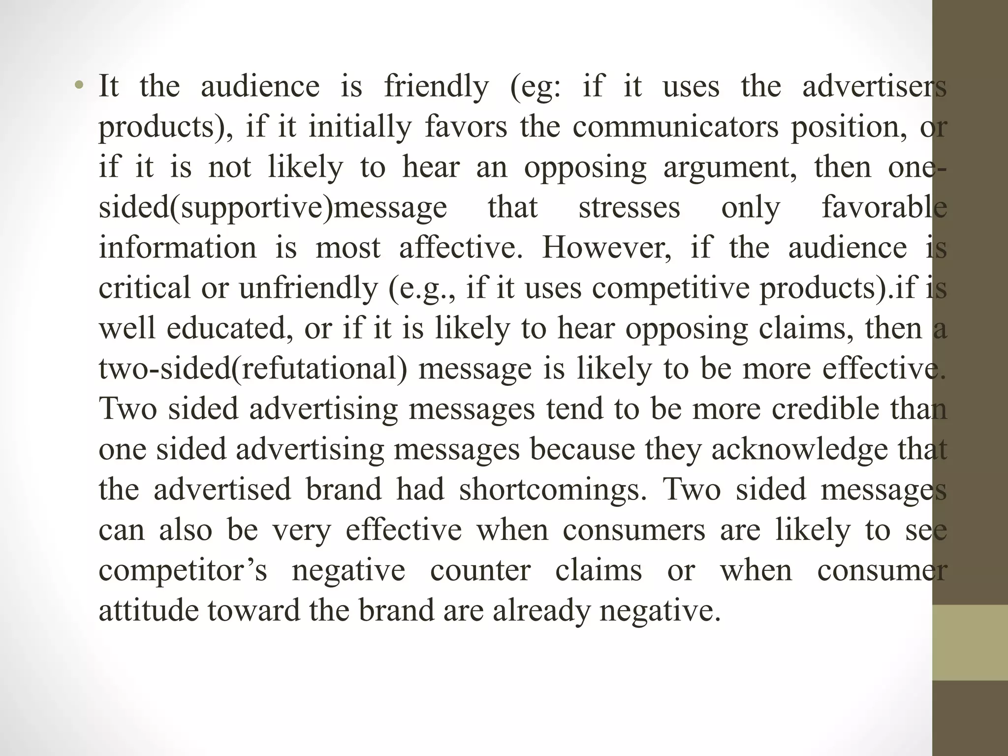 Designing Persuasive Communication, Message Structure Presentation ...