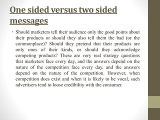 Designing Persuasive Communication, Message Structure Presentation ...