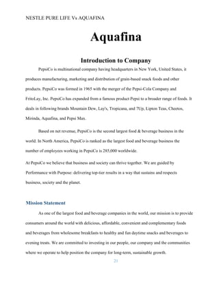 Consumer Preference in Pakistan: Nestlé Vs Aquafina | PDF