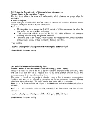 Consumer behavior (sikkim manipal university fall assignment 2014) | DOCX