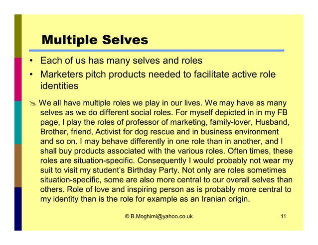 Consumer behavior SELF ch05 solomon-book By: Bahman Moghimi | PDF