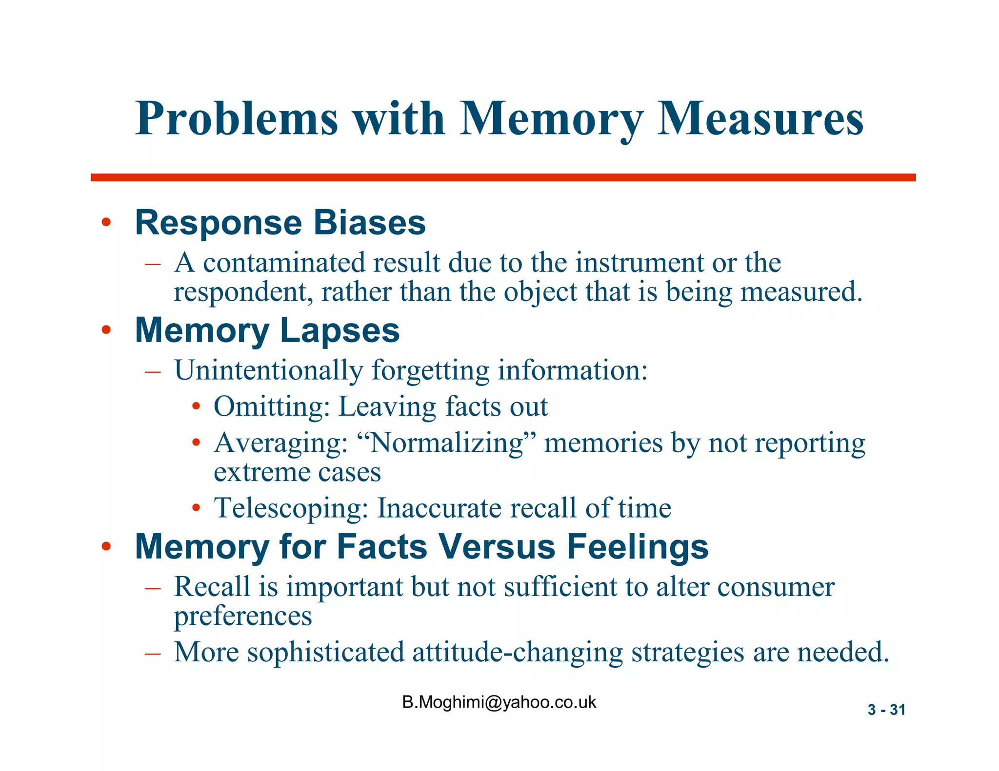 Consumer Behavior chapter 03 Learning and Memory theories Moghimi | PDF