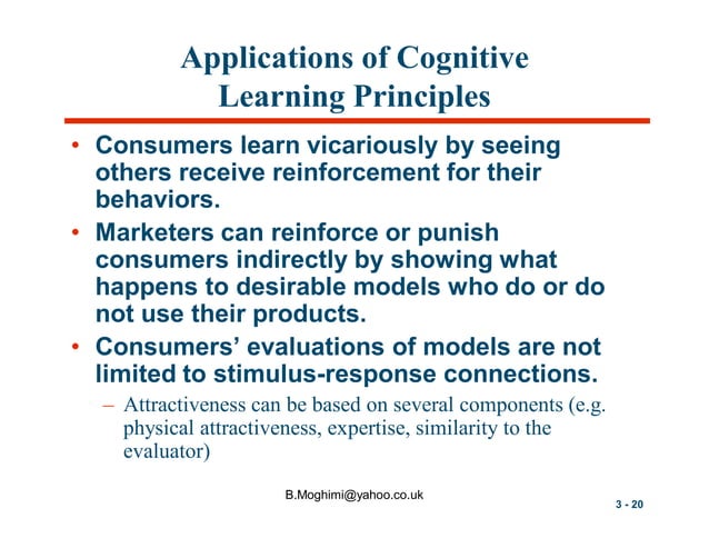 Consumer Behavior chapter 03 Learning and Memory theories Moghimi | PDF