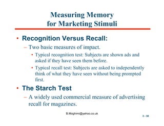 Consumer Behavior chapter 03 Learning and Memory theories Moghimi | PDF