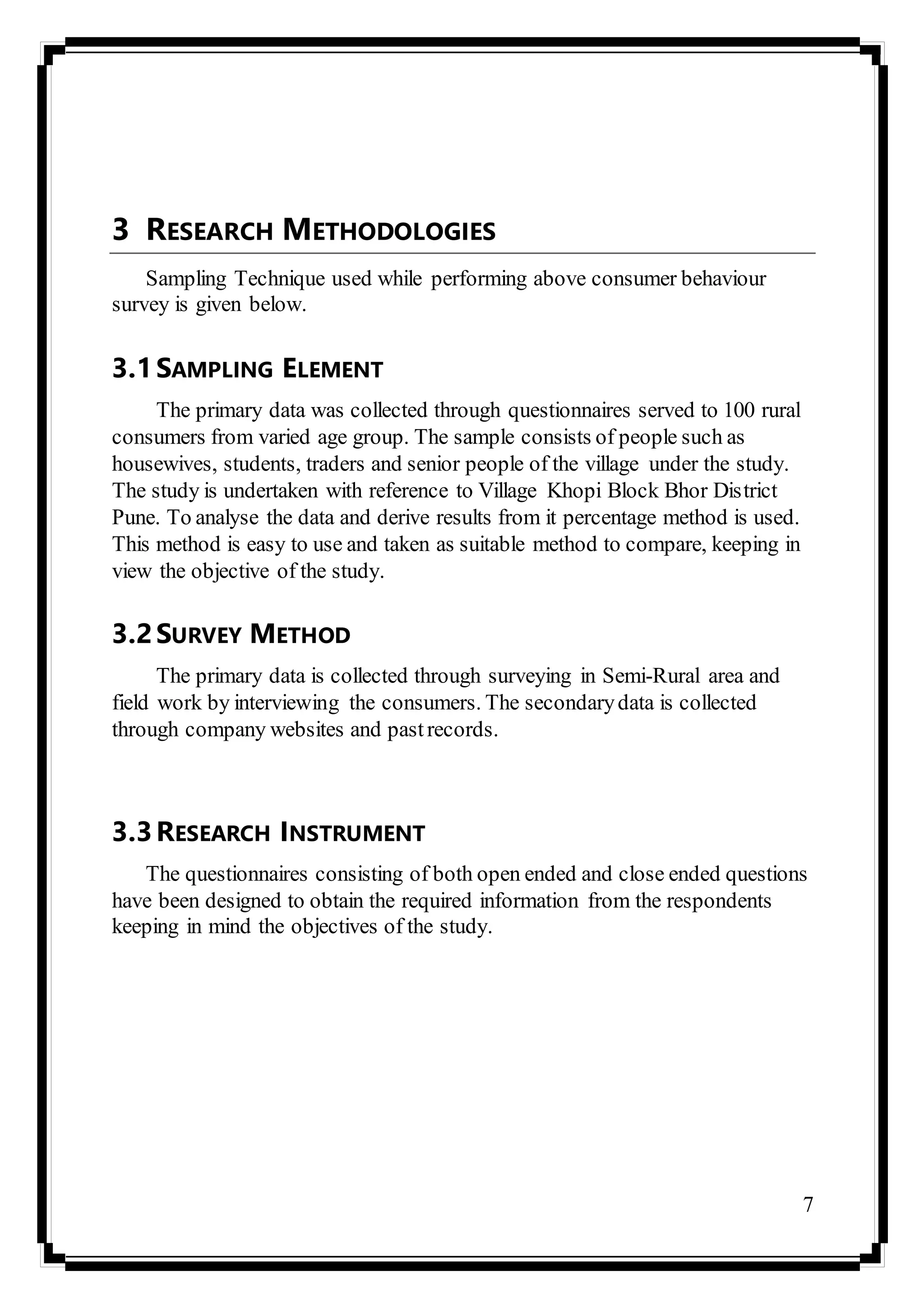 Consumer behavior survey | DOCX