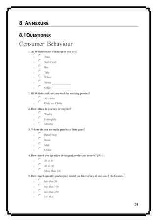 Consumer behavior survey | DOCX