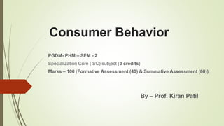 Consumer Behavior_Unit 1- AS PER syallbus.pptx