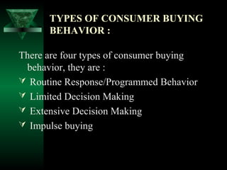 Consumer behaviour | PPT | Shopping