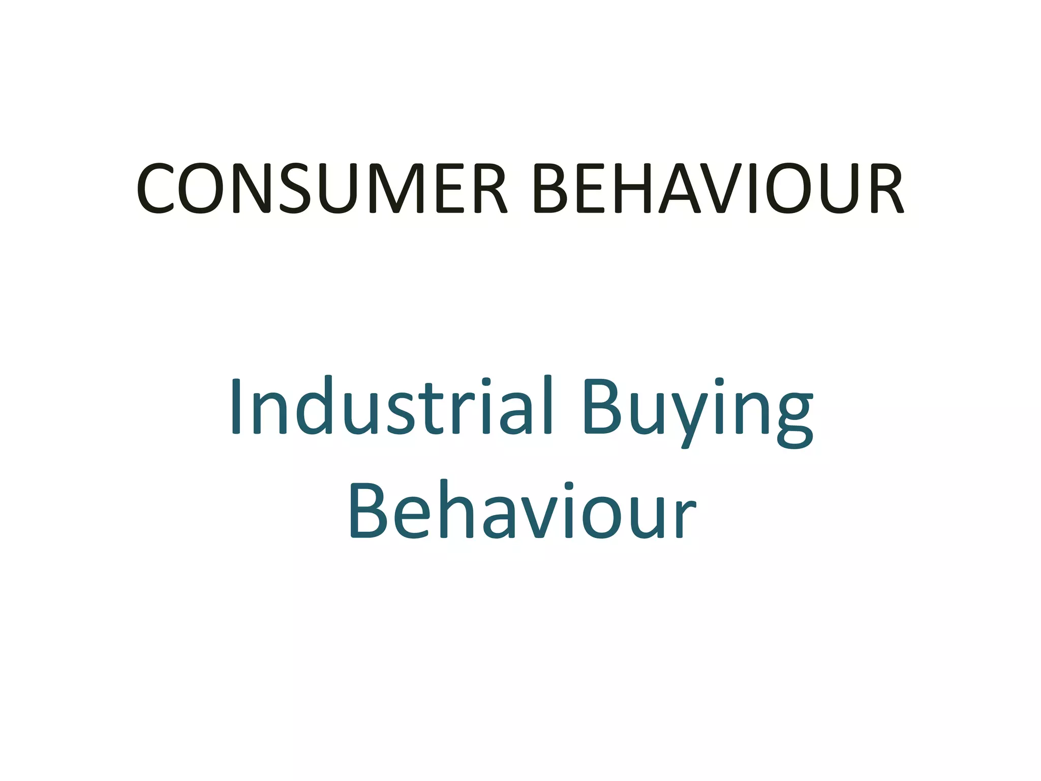 Consumer behaviour | PPTX