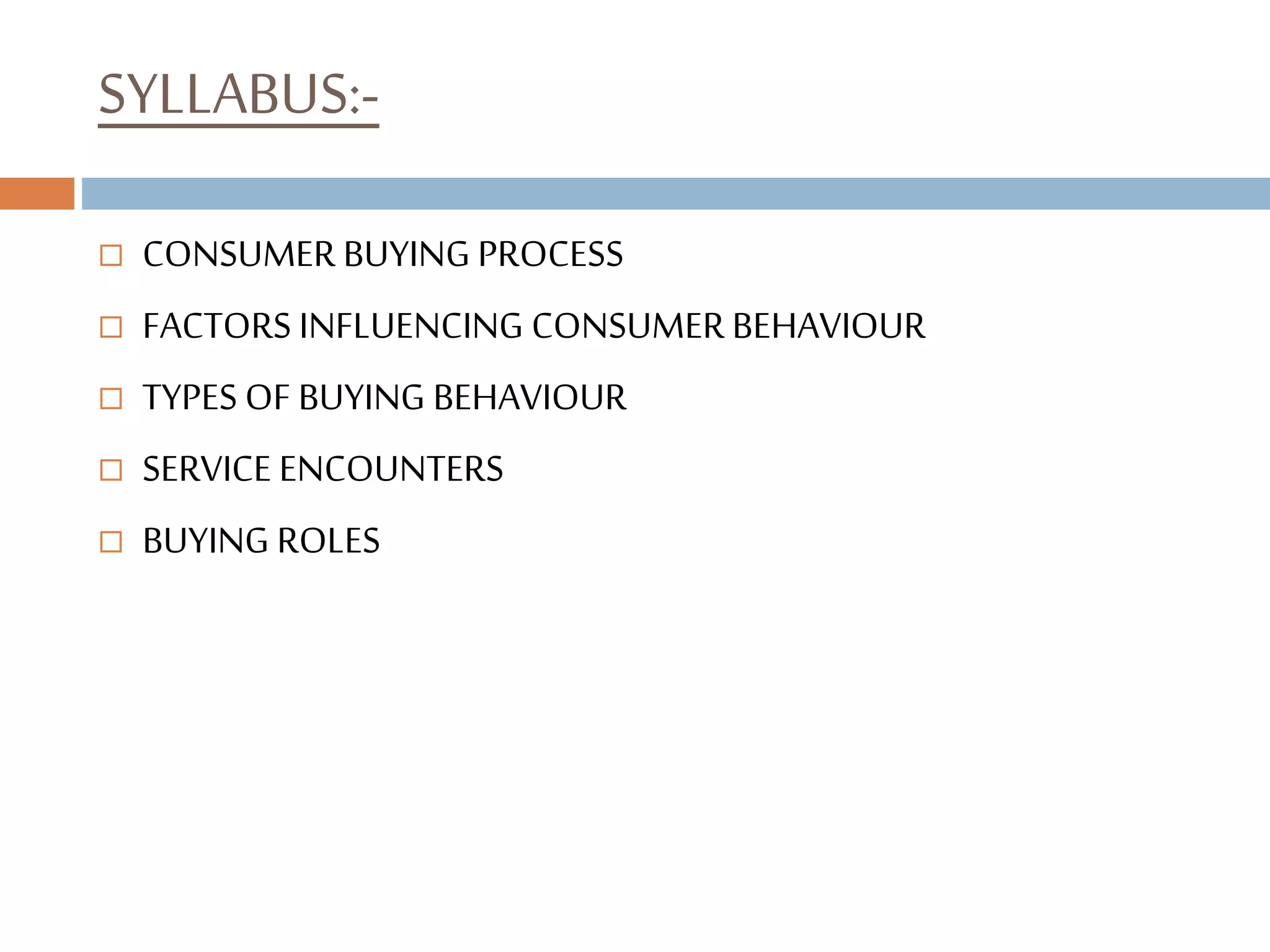 Consumer behaviour | PPTX