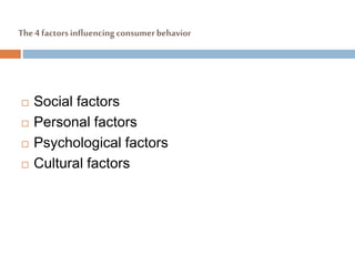 Consumer behaviour | PPTX