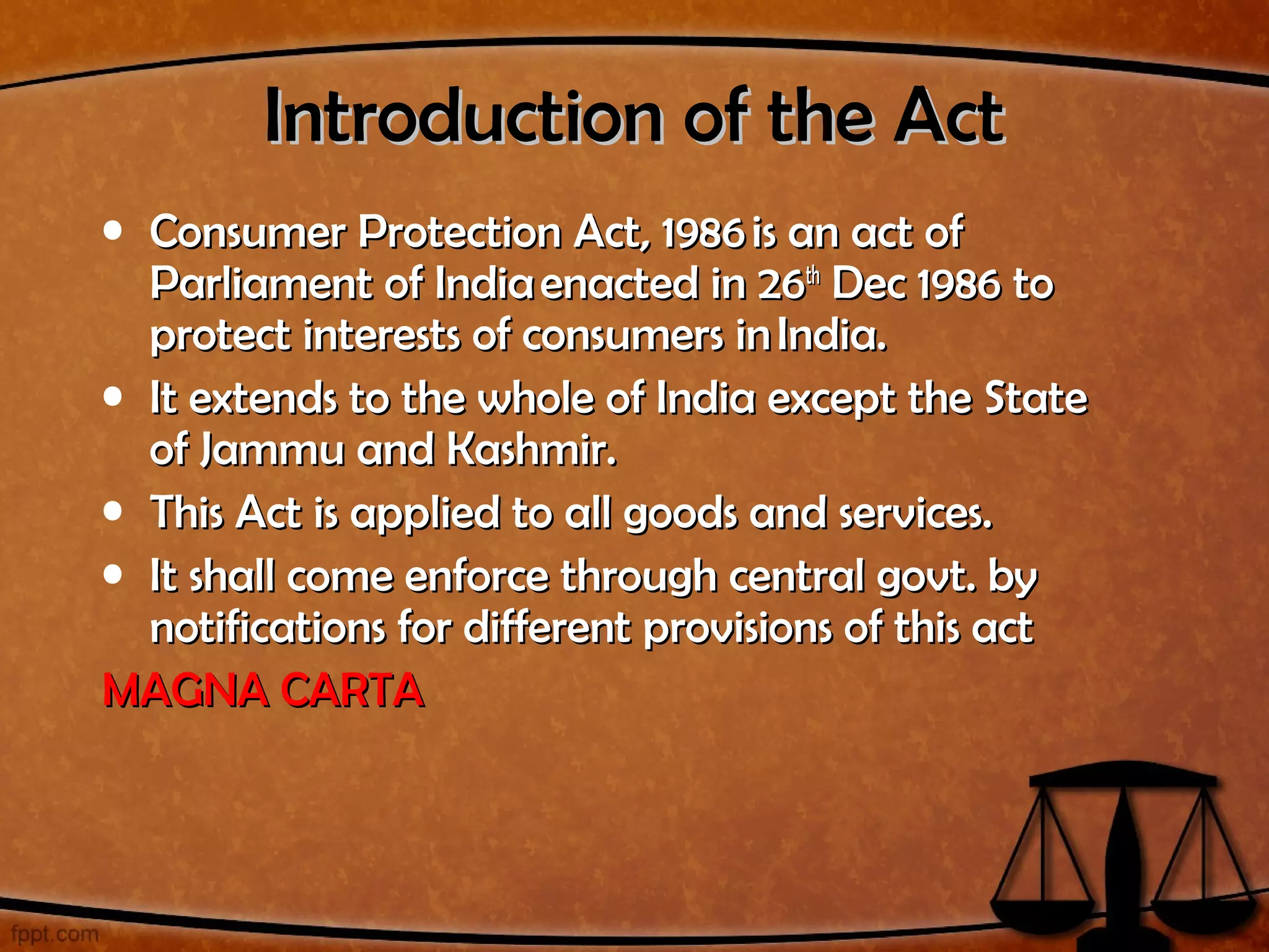 CONSUMER PROTECTION ACT | PPT