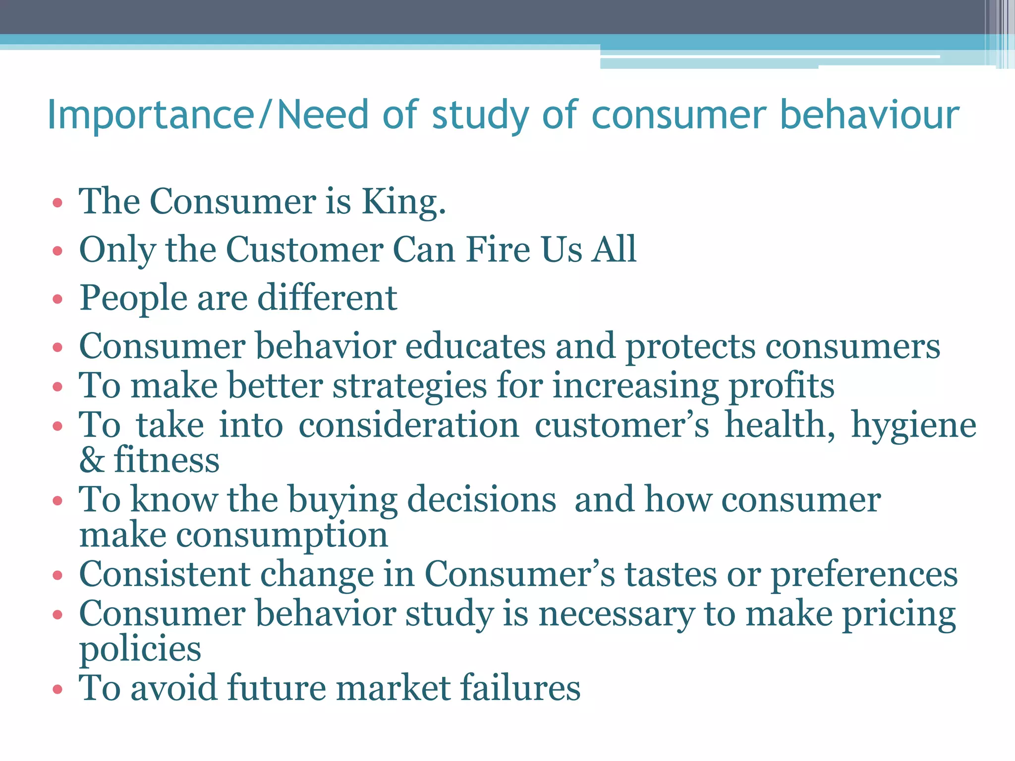 Consumer behaviour | PPTX